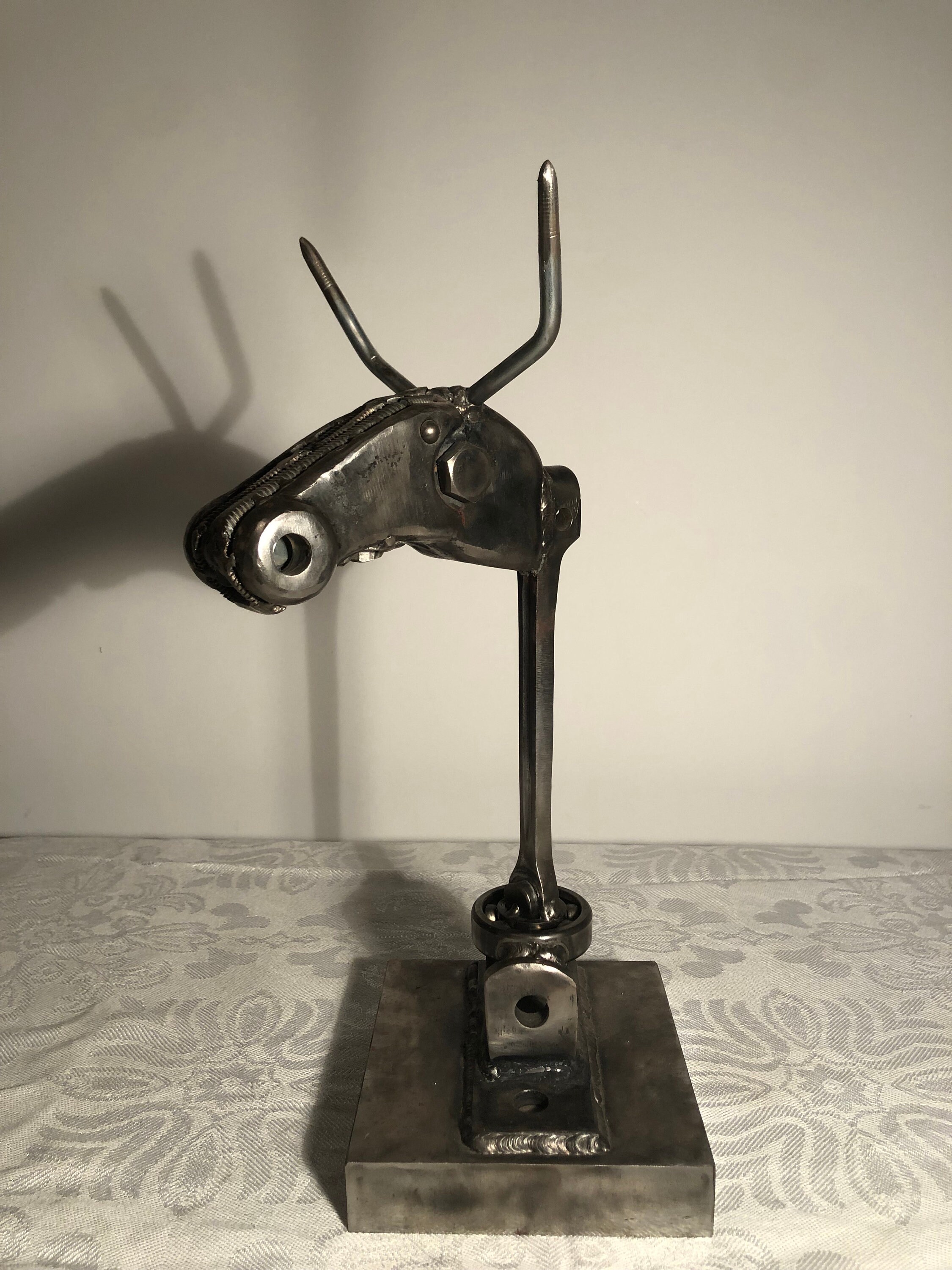 Handmade Bull Head Metal Art Sculpture Rustic Decor - Etsy