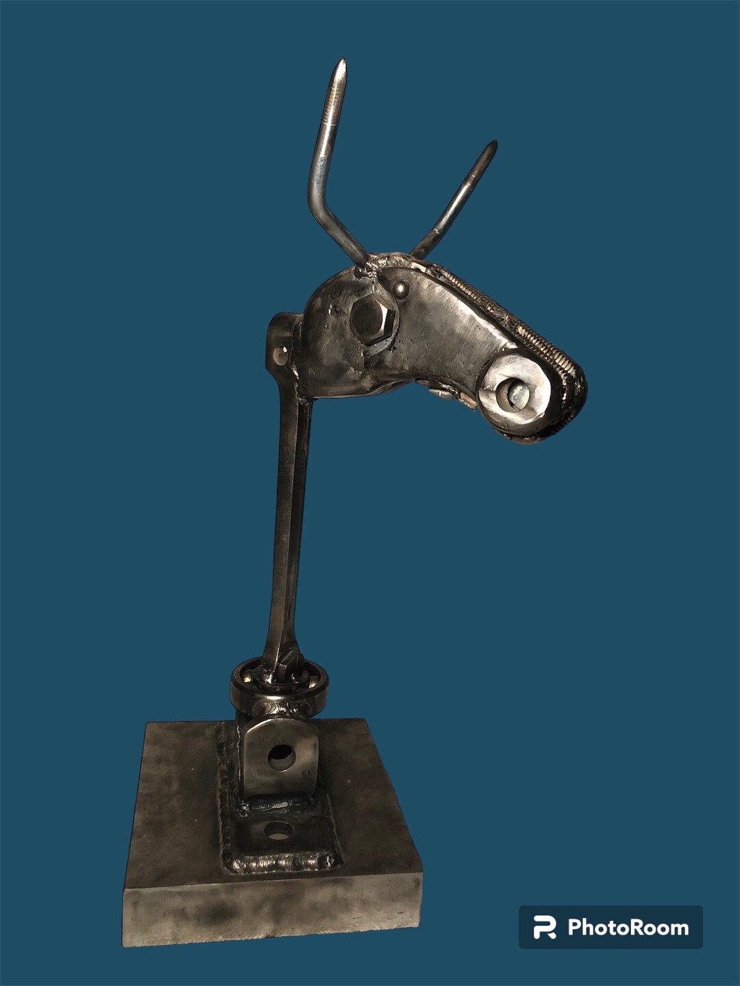 Handmade Bull Head Metal Art Sculpture, Rustic Decor, Farmhouse Bull ...