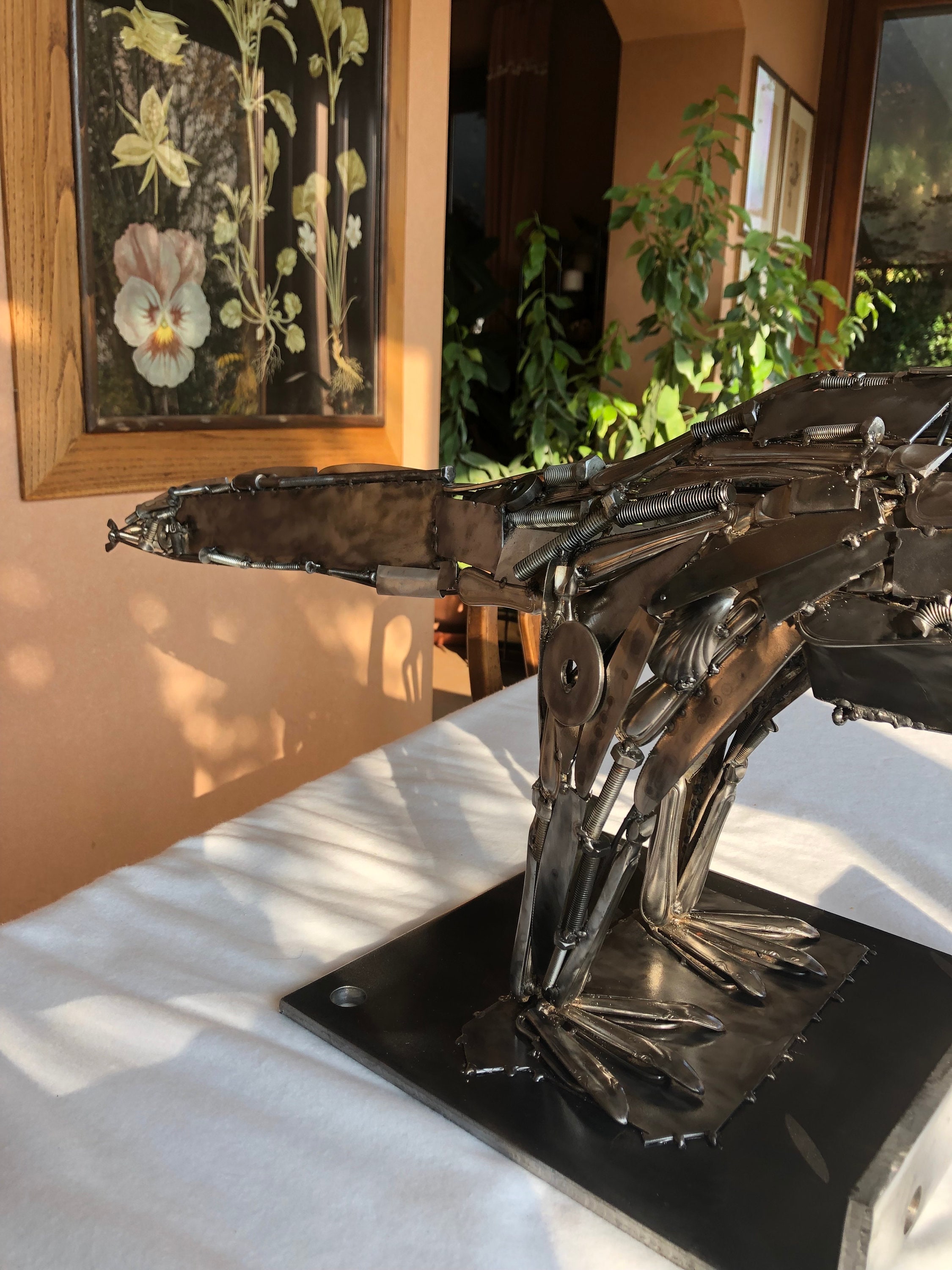 T-rex Dinosaur Metal Sculpture, Handcrafted Home Decor, Collectible ...