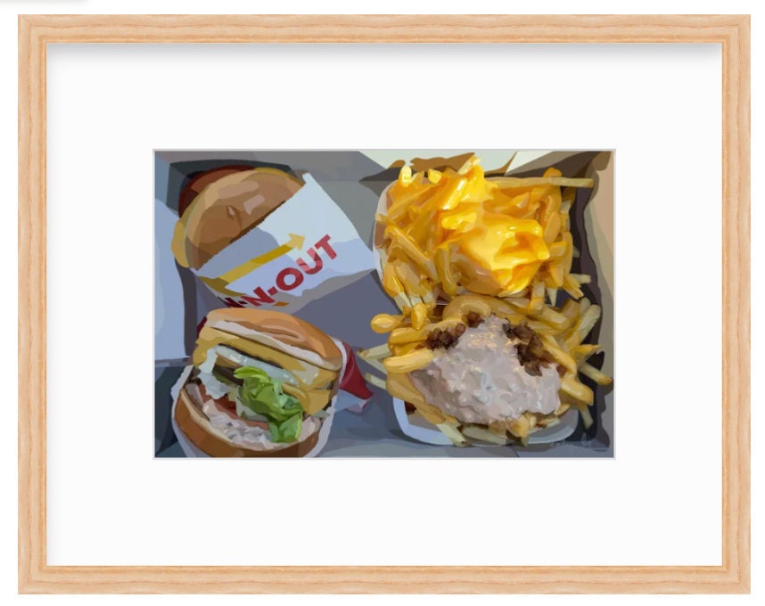 In-n-out Digital Drawing, Burger Digital Drawing, in N Out Digital ...