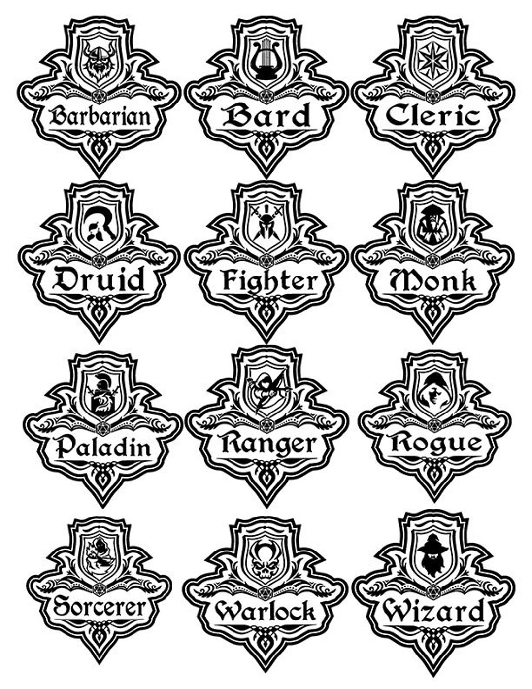 Dungeons and Dragons SVG File Download Cricut Silhouette Vinyl Decals ...
