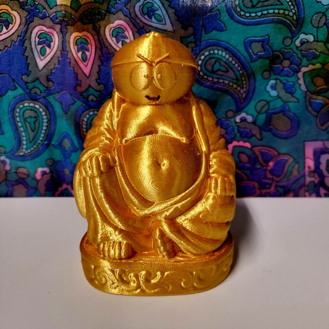 3d Printed Golden Cartman Buddha Statue - Etsy Australia