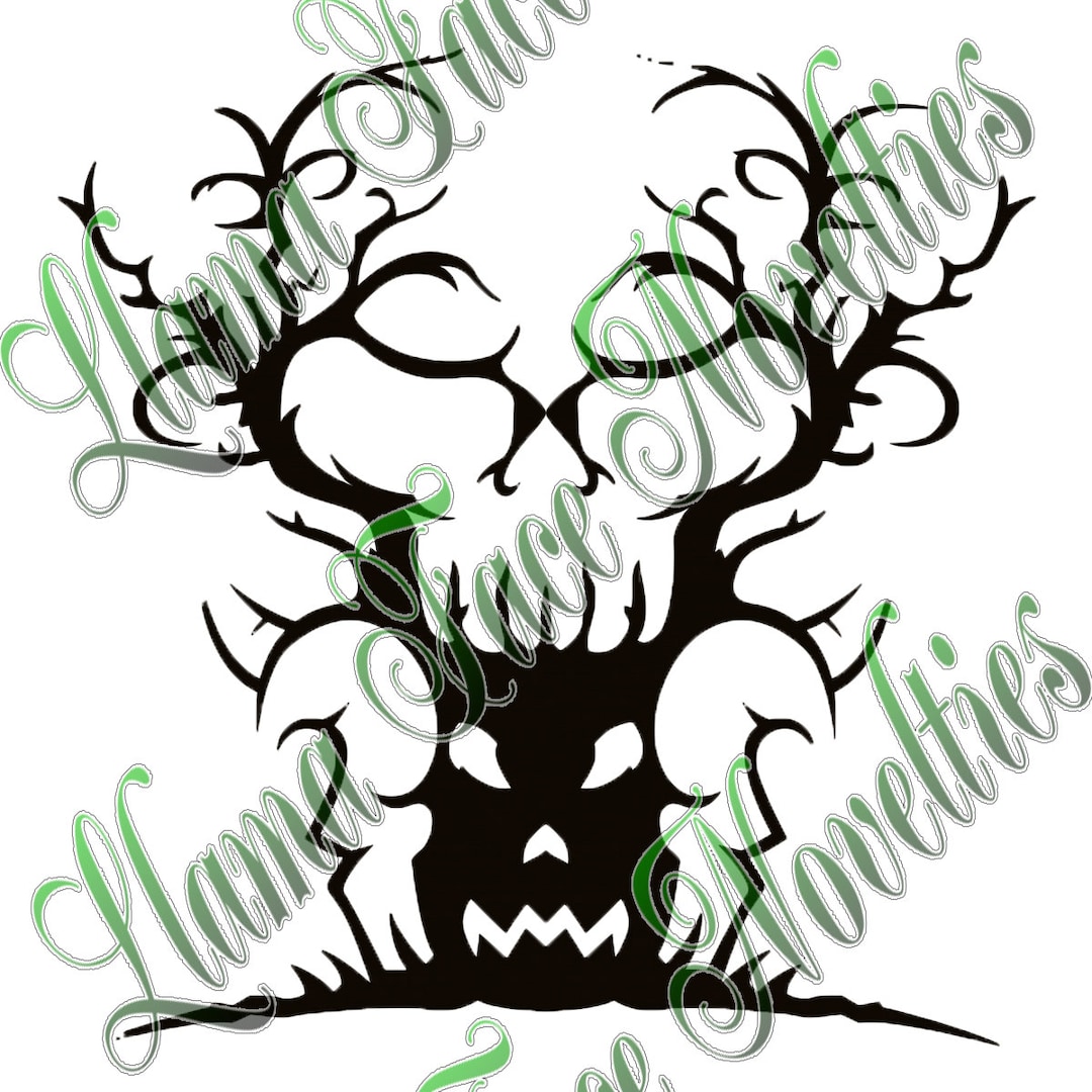 Evil Tree SVG File Download Cricut Silhouette Vinyl Decals Halloween - Etsy