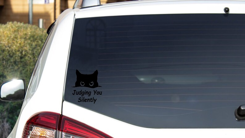 Cat Judging You 4x4 Vinyl Decals for Cars, Boats, Laptops, - Etsy