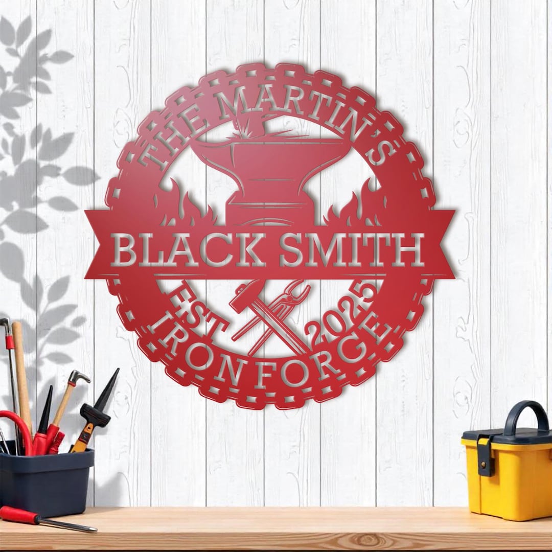 Custom Blacksmith Metal Signs, Home Forge Welcome Sign, Vintage ...
