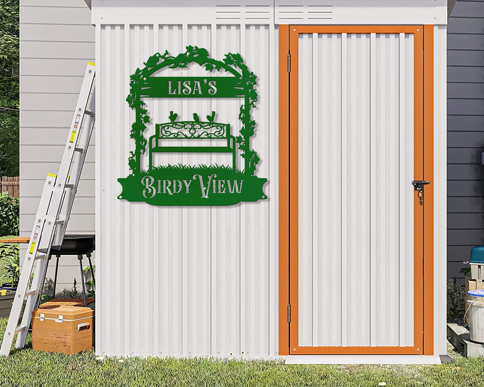 Customized Outdoor Garden Bird Sign Bird View Metal Art - Etsy