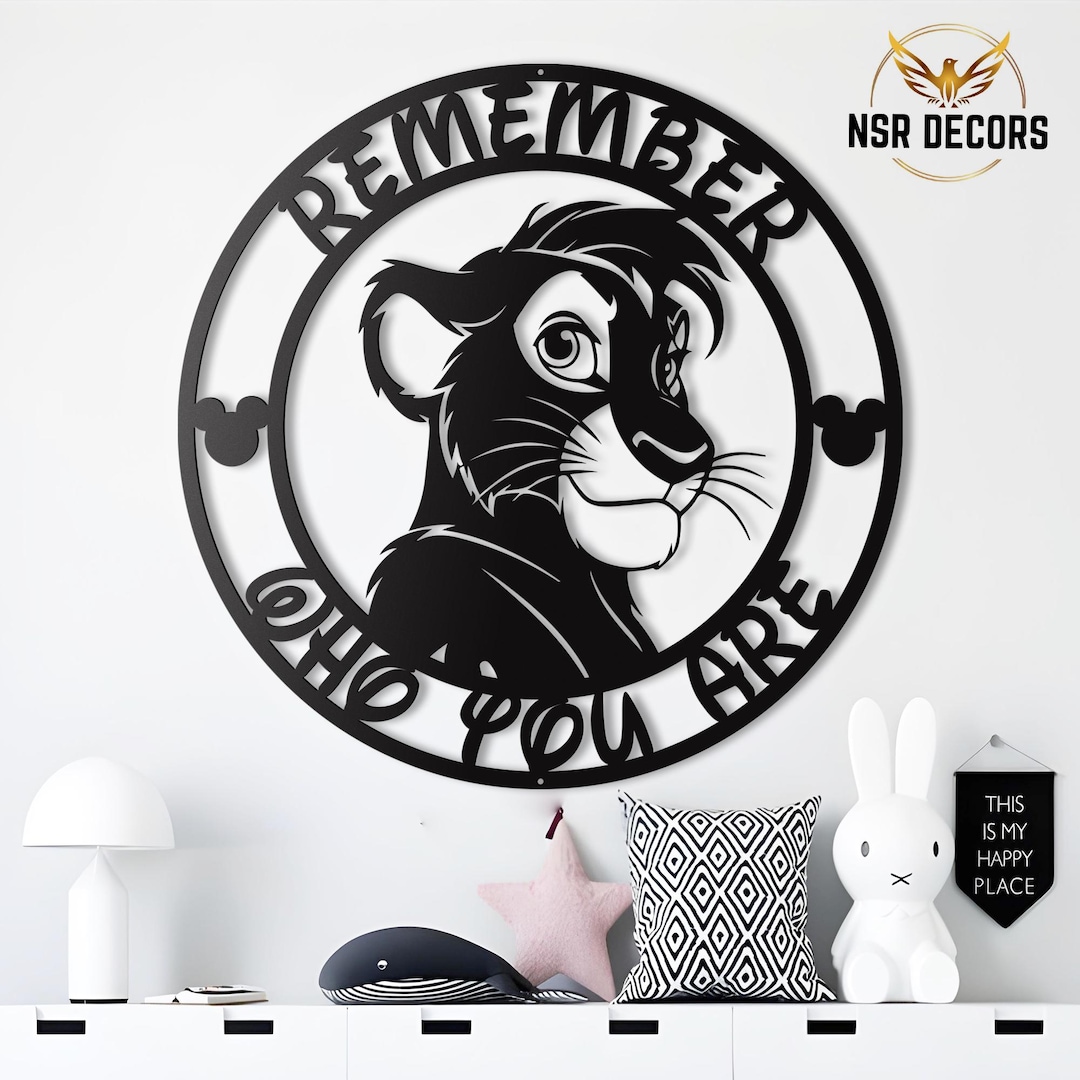 Letrero metálico del Rey León, Recuerda quién eres, Decoración para ...