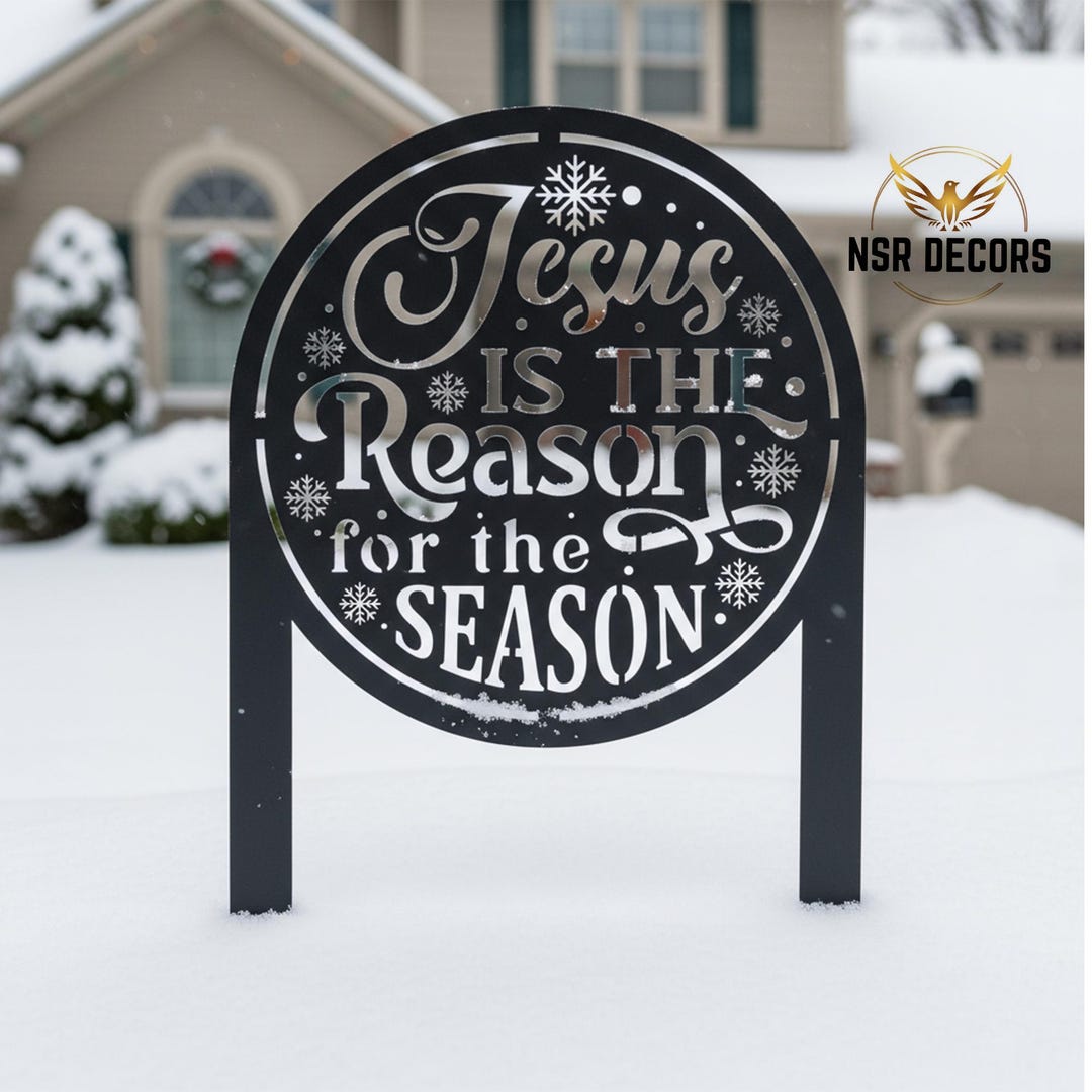Jesus is the Reason for the Season Metal Yard Sign, Faith-based ...