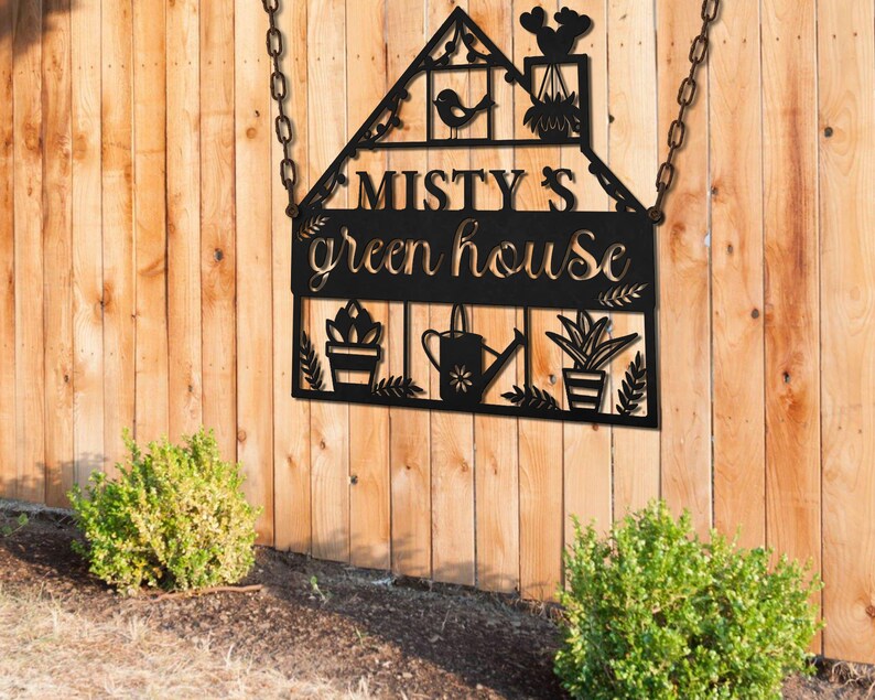 Custom Metal Hanging Garden Sign, Welcome to Our Garden , Memory Garden ... Custom Metal Hanging Garden Sign, Welcome to Our Garden , Memory Garden ...