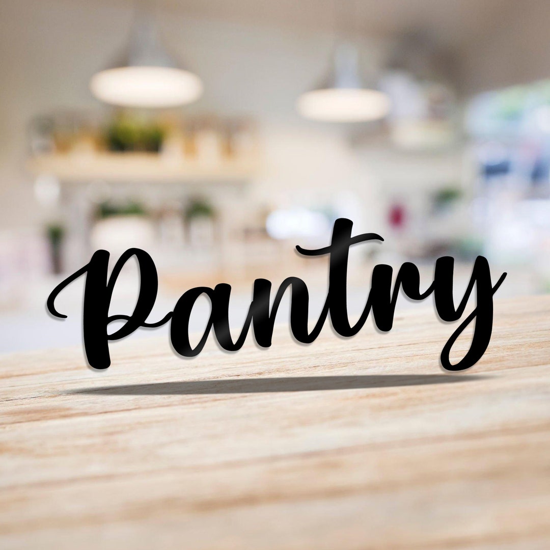 Pantry Sign, Metal Pantry Kitchen Sign, Script Pantry Sign, Farmhouse ...