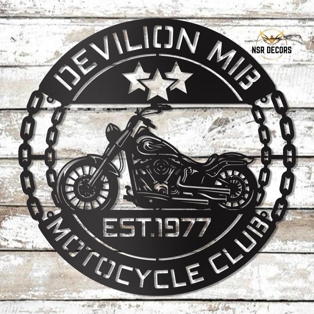 Custom Motorcycle Metal Sign, Garage Décor, Vintage Motorcycle ...