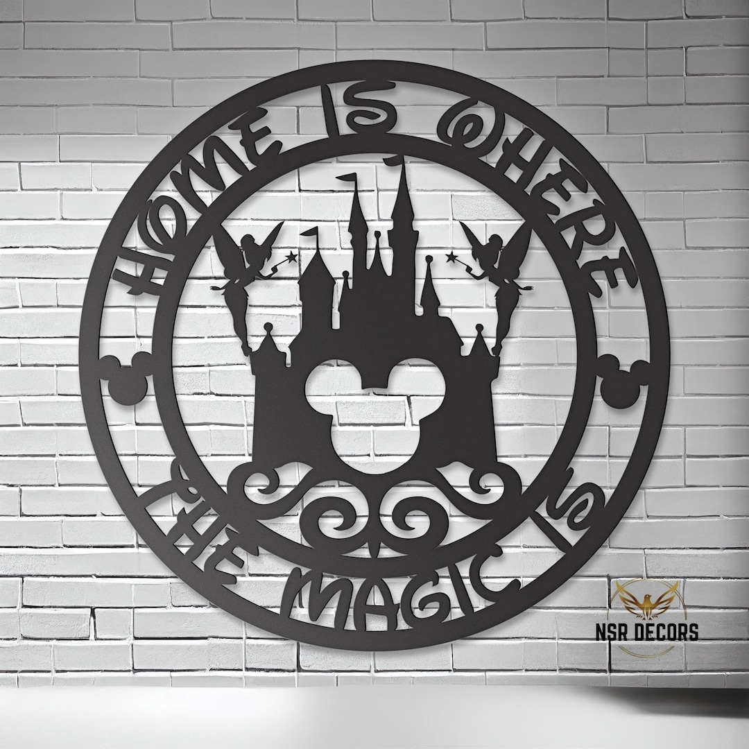 Mickey Castle Metal Wall Art, Disney Home Decor - Etsy UK