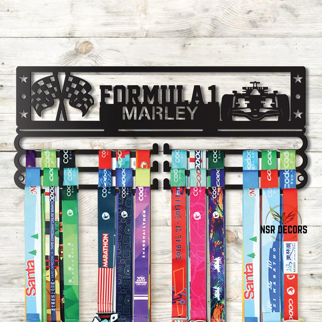 Personalized Formula 1 Medal Holder: Motorsport Grand Prix Decor - Etsy