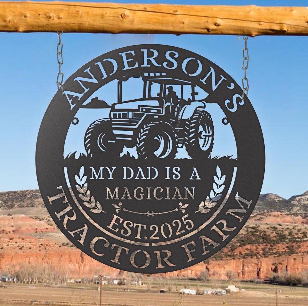 Custom Tractor Farm Sign| Farmhouse Welcome Sign| Large Farm Sign ...