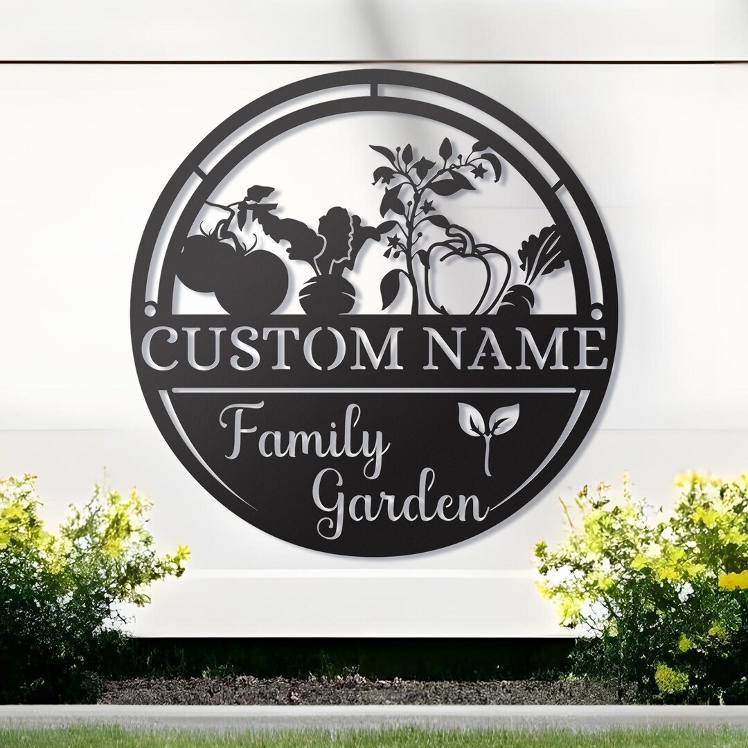 Personalized Vegetable Garden Sign, Metal Vegetable Stand Signs ...