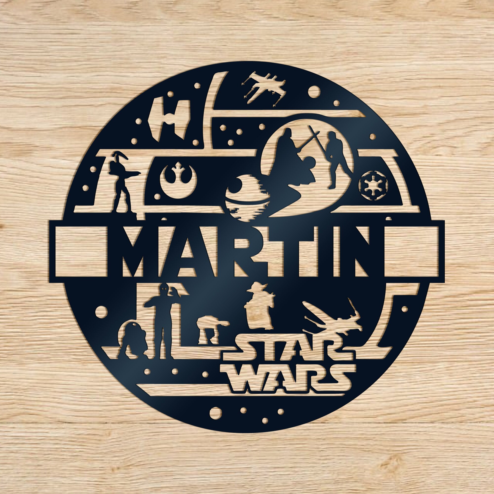 Custom Star War Disney Metal Sign, Kids Disney Home Décor, Star Wars ...