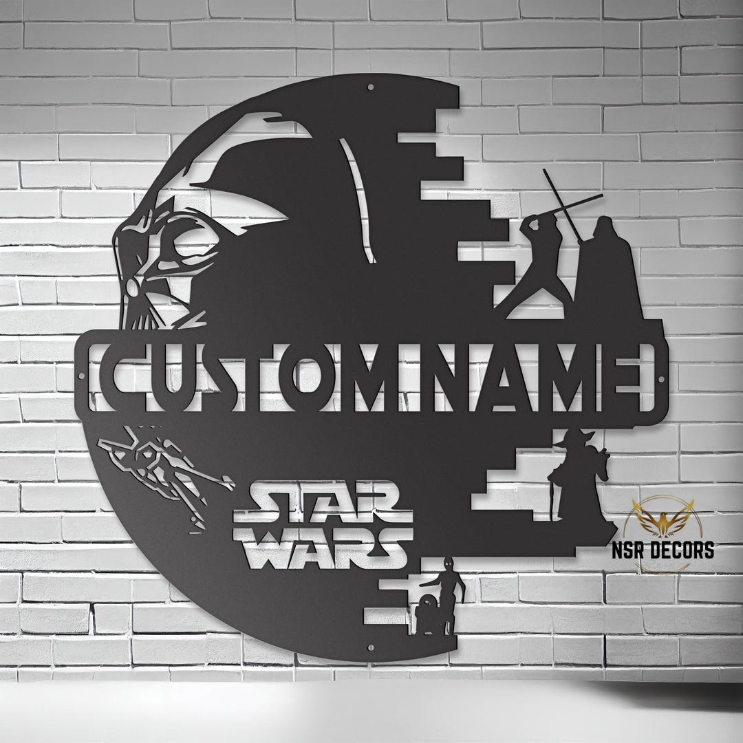 Custom Star Wars Metal Sign, Darth Vader Silhouette Decor - Etsy