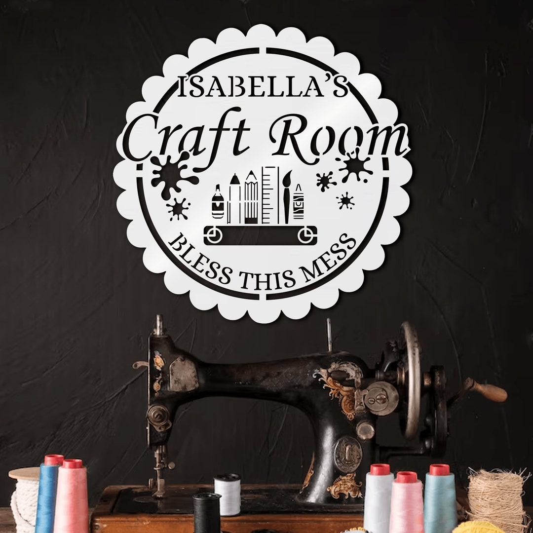 Custom Craft Room Metal Sign, Women Craft Supplies Wall Décor, Rustic ...