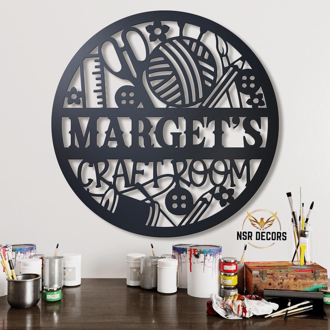 Custom Craft Room Metal Sign: Personalized Home Decor - Etsy