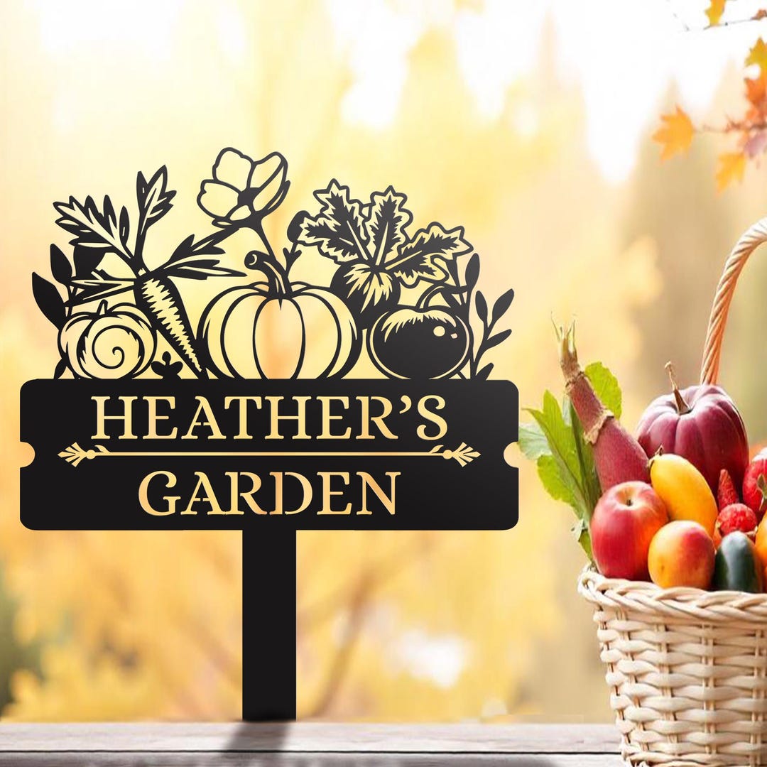Custom Homegrown Veggies Garden Stake,metal Vegetables Garden Sign ...
