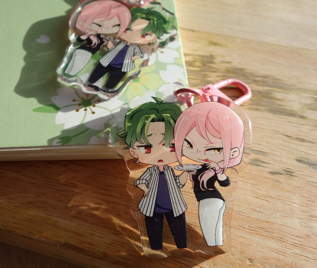 Keychain of Matchablossom Form the Anime Sk8, Joe and Cherry Blossom ...