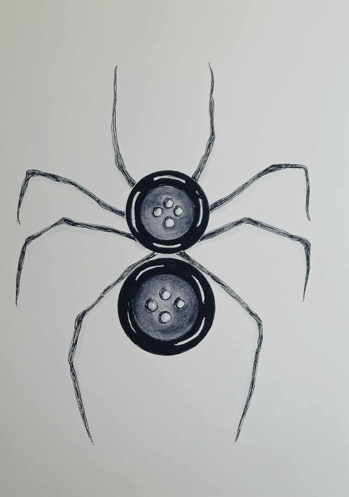 Spider ink Drawing for Inktober 2023 - Etsy