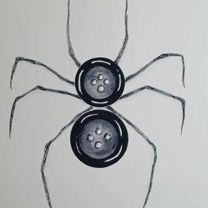Spider ink Drawing for Inktober 2023 - Etsy