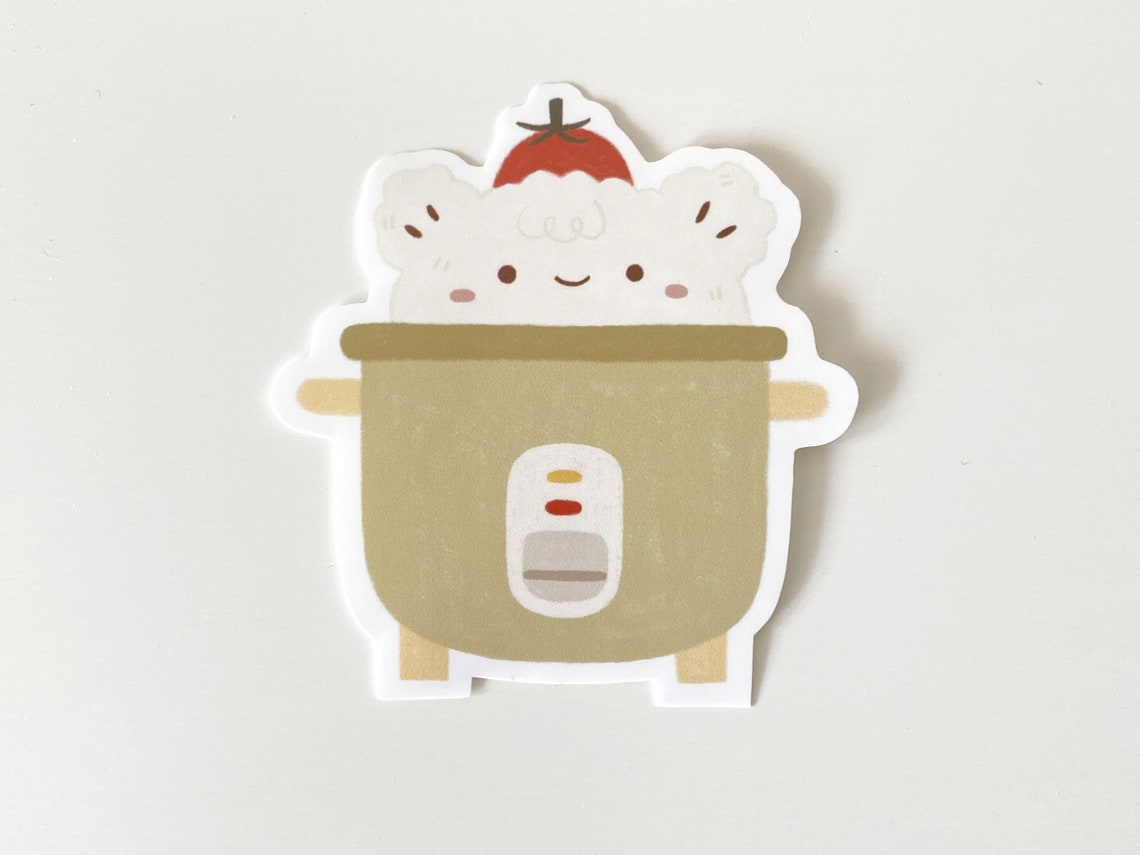 Rice Cooker Sticker Rice Chinese Food Tomato Cute - Etsy
