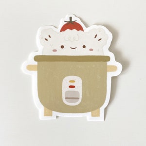 Rice Cooker Sticker - Rice - Chinese Food - Tomato - Cute - Kawaii ...