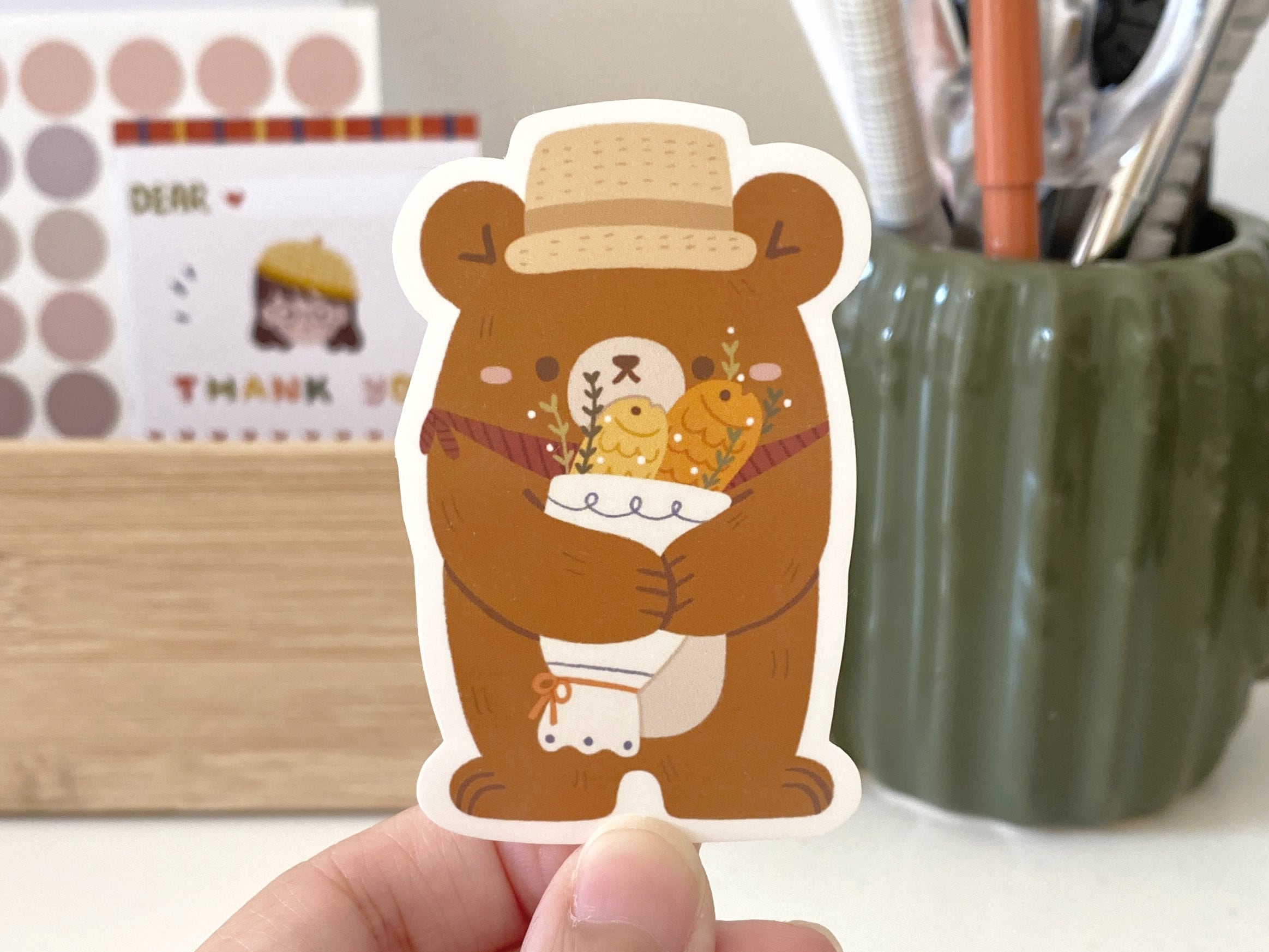 Brown Bear Sticker | Cute Illustration | Kawaii | Journal Sticker Set ...