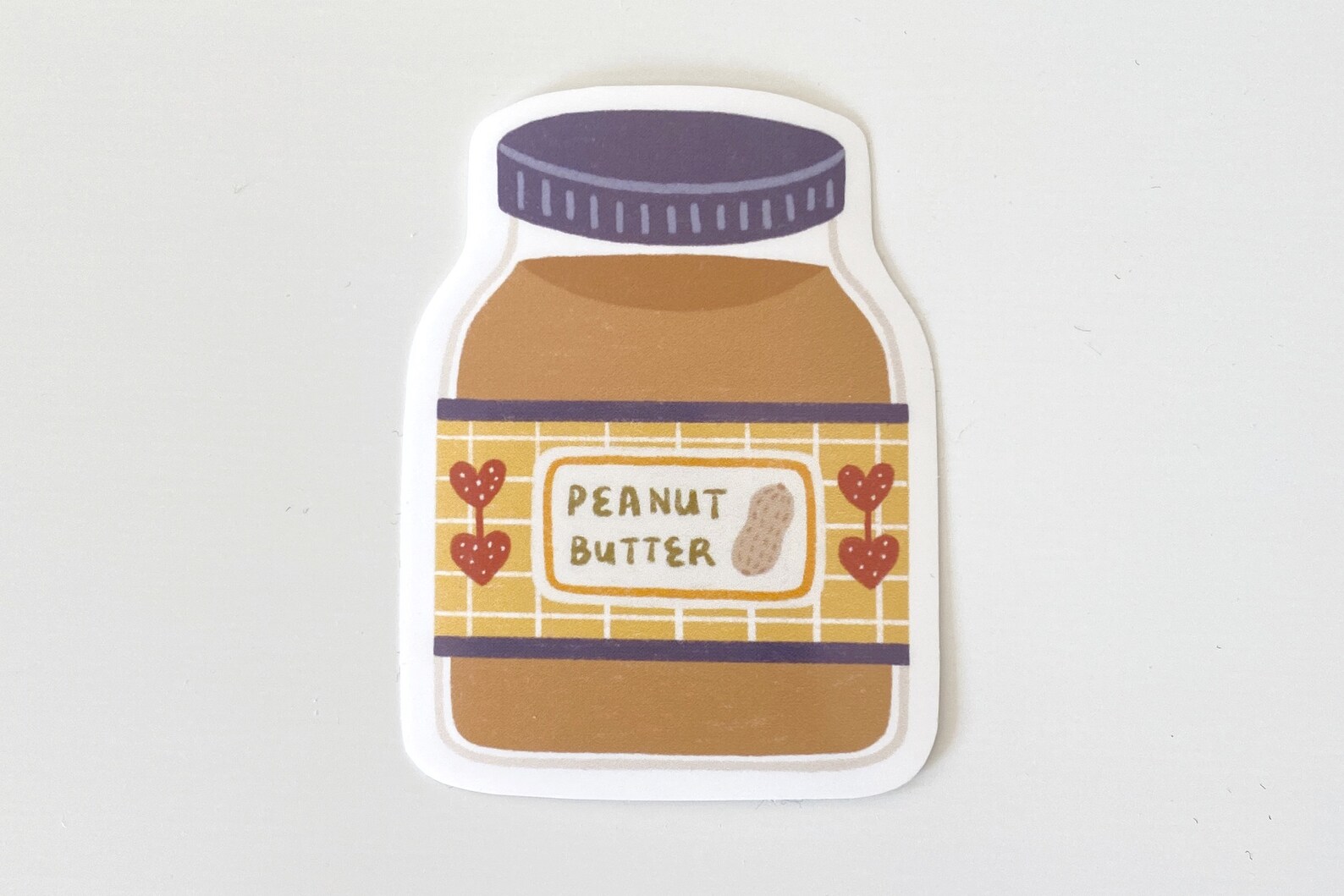 Peanut Butter Sticker Love Heart Jar Bread Cute Kawaii Illustration ...