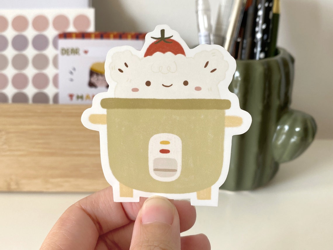 Rice Cooker Sticker Rice Chinese Food Tomato Cute - Etsy