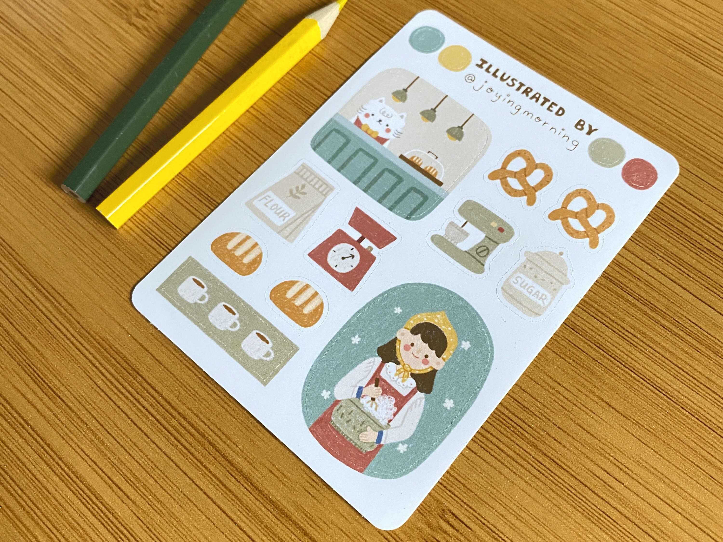 Bakery Stickers - Mini Sticker Sheet - Bread - Cute - Kawaii ...