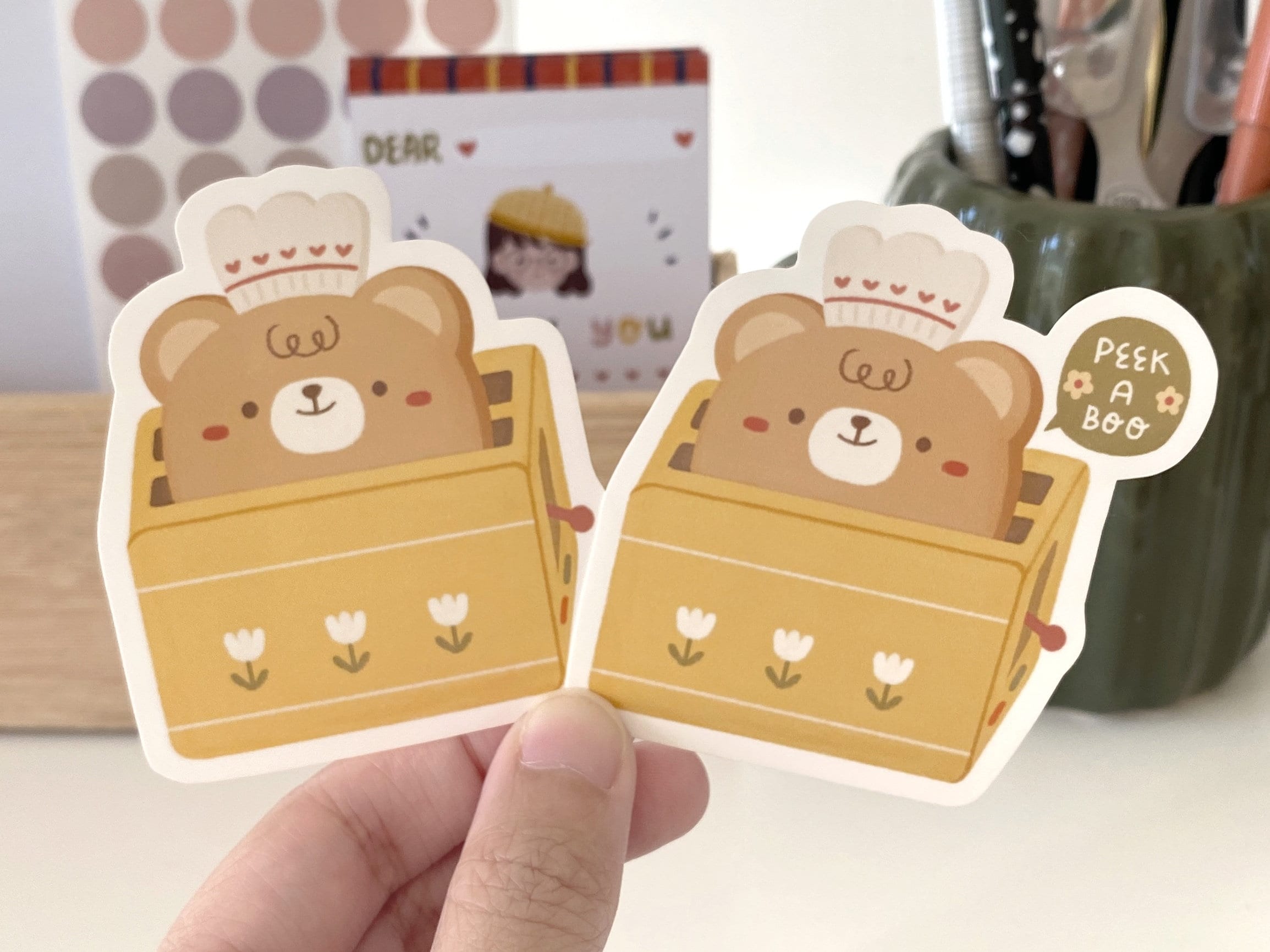 Toaster Bear Vinyl Sticker – Kawaii Chef, Journaling Sticker Set - Etsy