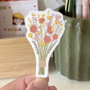Flower Bouquet Stickers - Kawaii Illustration - Cute - Roses - Deco ...