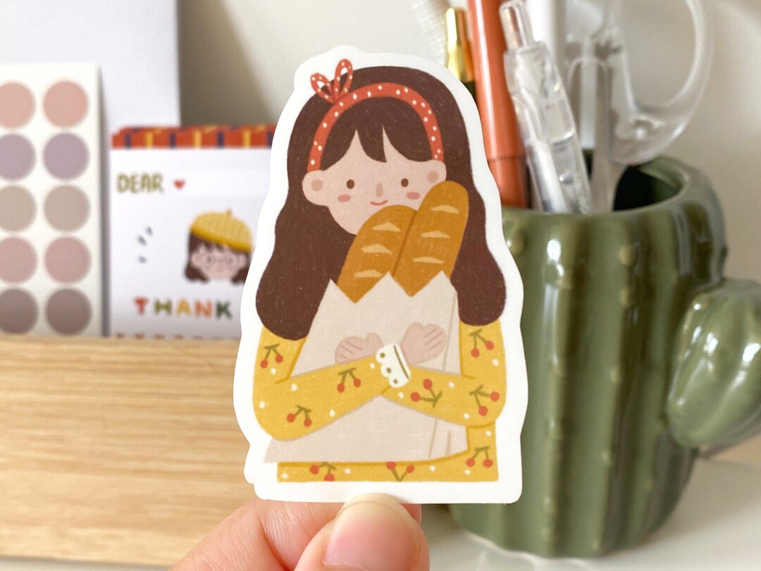 Bread Sticker - Breakfast Pretty Girl - Bakery - Pastry - Cafe - Food ...