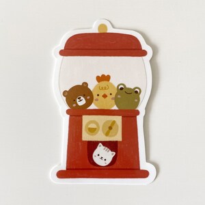 Gumball Machine Sticker - Animals - Froggy - Bear - Chicken - Cat ...