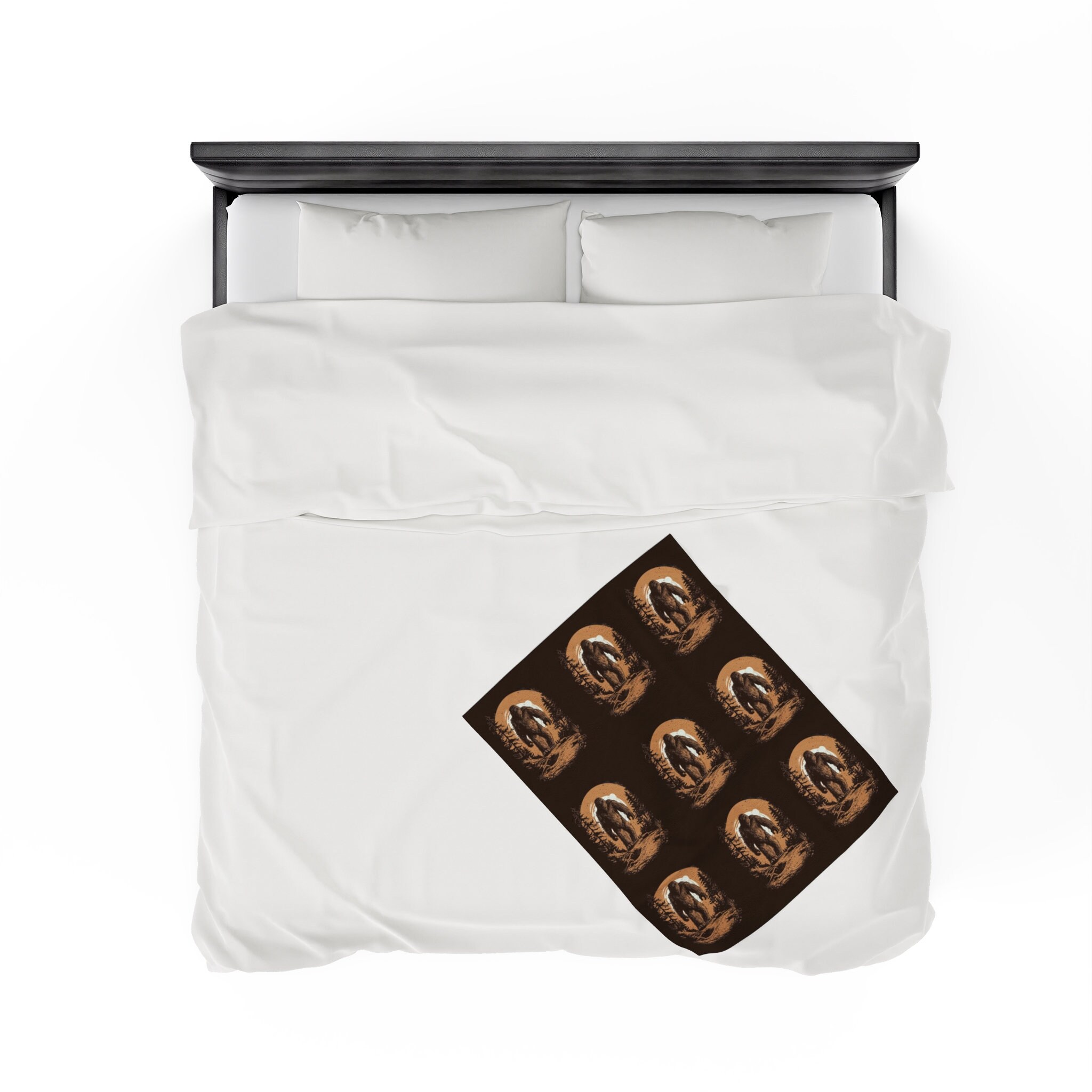 Bigfoot Throw Blanket, Sasquatch Blanket, Cozy Winter Home Decor ...