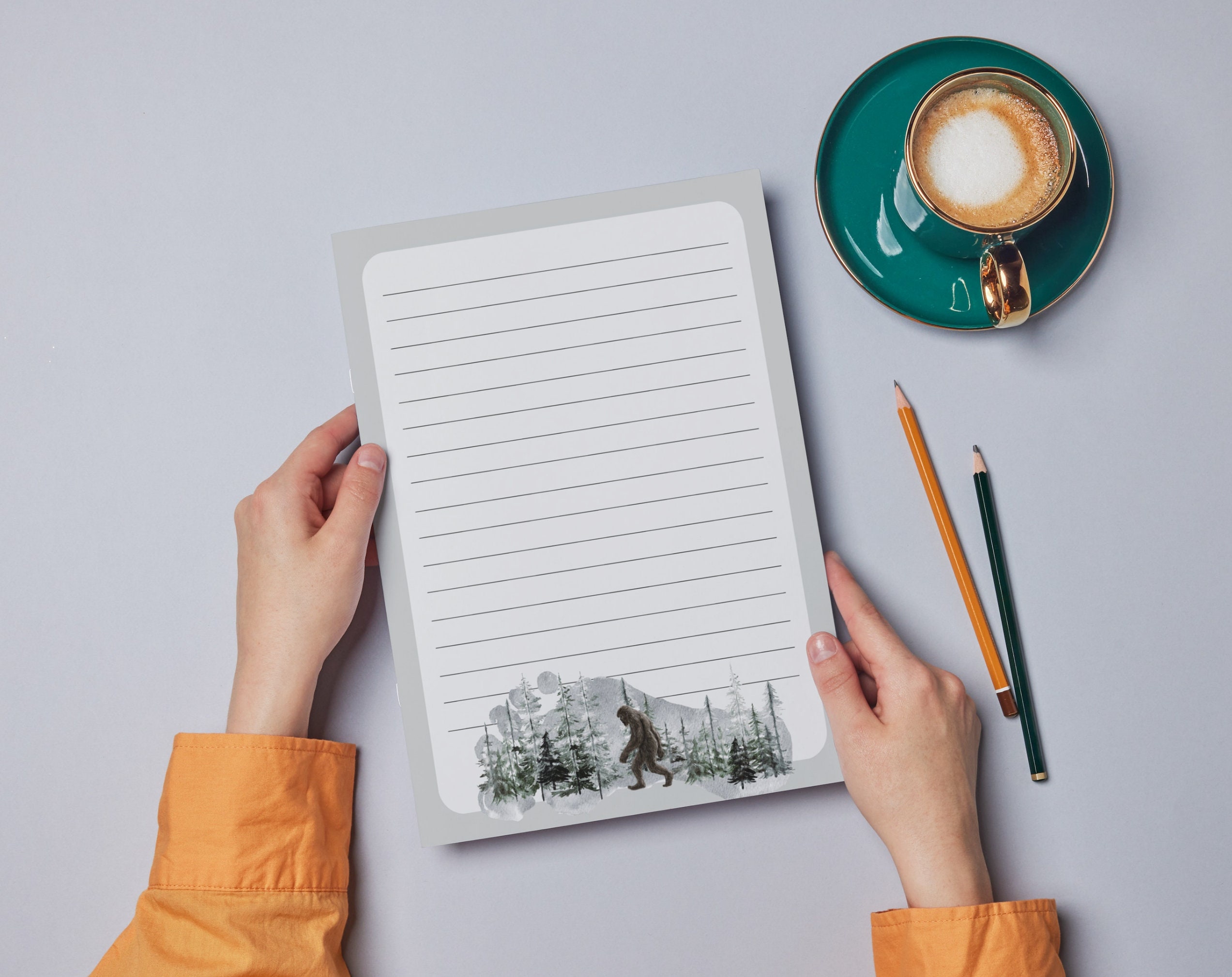 Big FOOT Printable Stationery Paper Set, US Letter Size, Jpg & Pdf ...