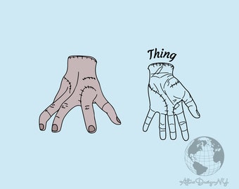 Addams Family Hand Svg - Etsy Singapore