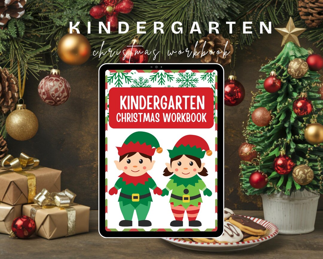 Kindergarten Christmas Workbook for Kids With Fun Holiday Learning ...