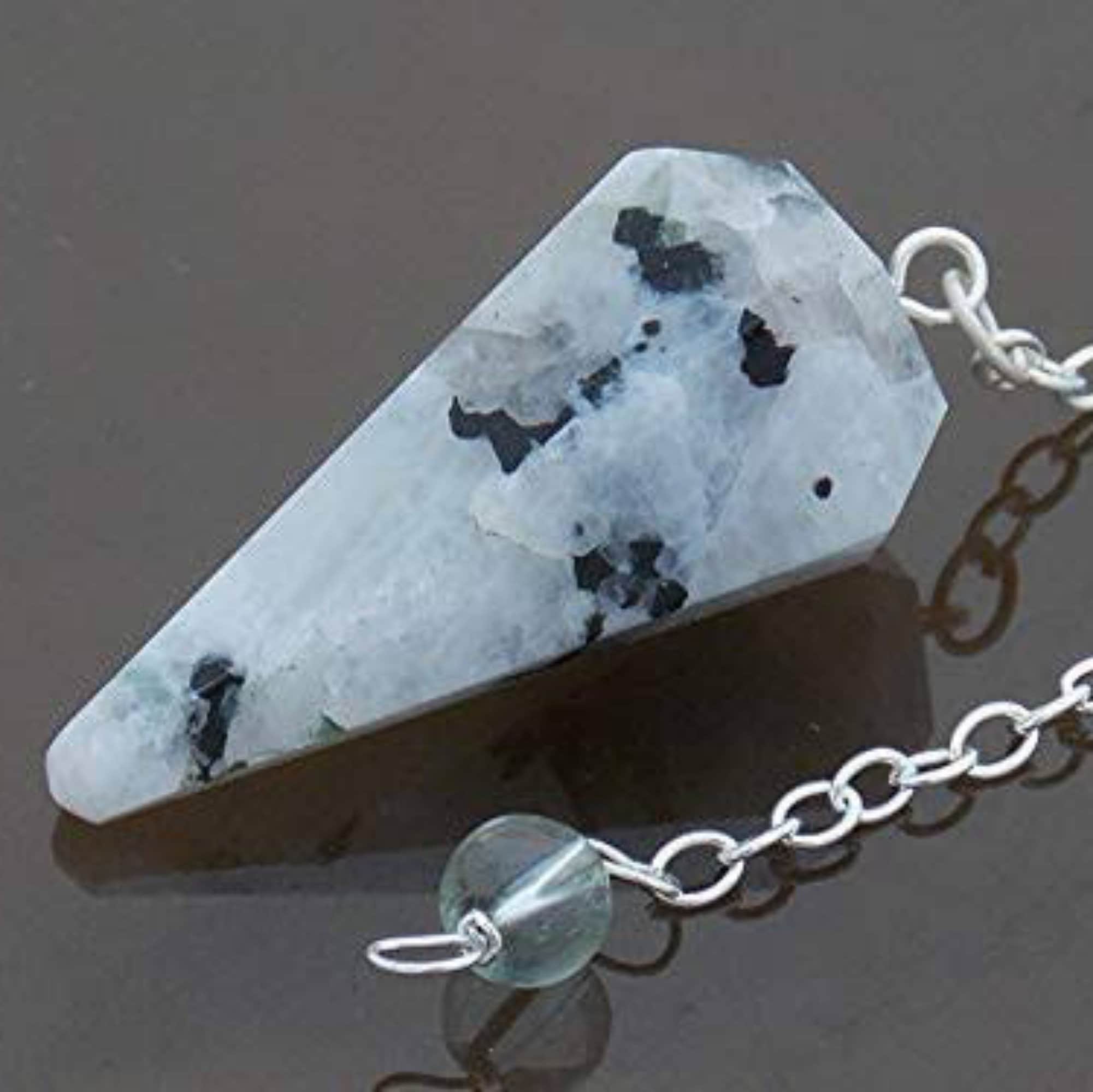 Rainbow Moonstone Pendulums | Cone Pendulums | Crystal Pendulum ...