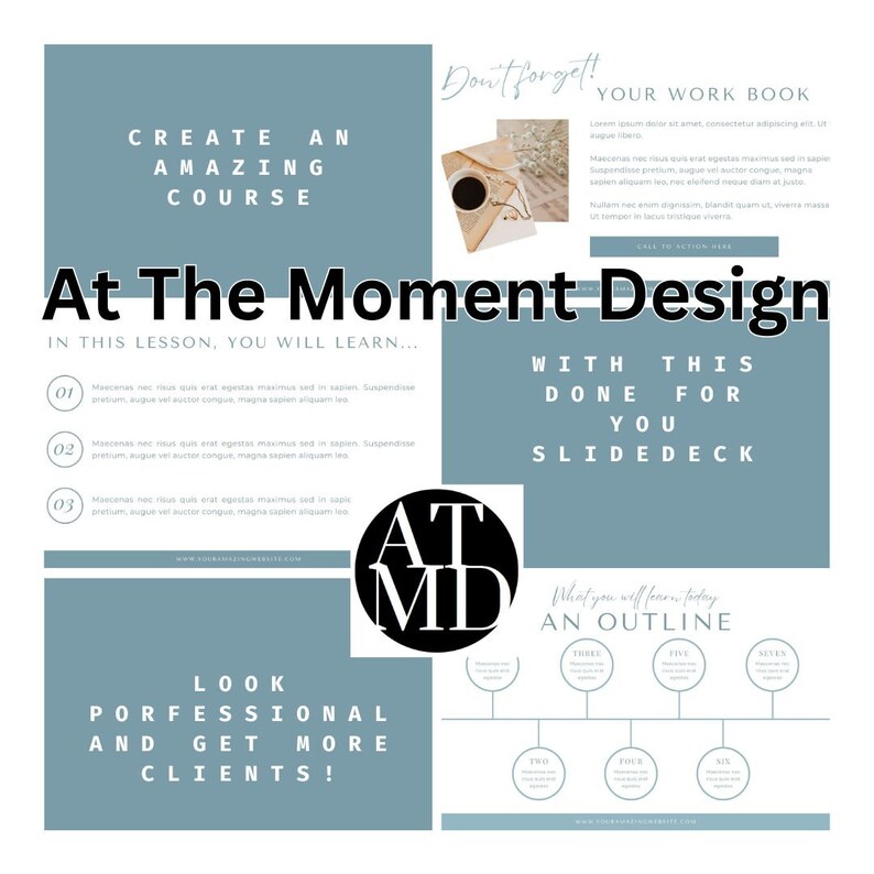 Course Slides Slidedeck Canva Template Webinar Slides - Etsy