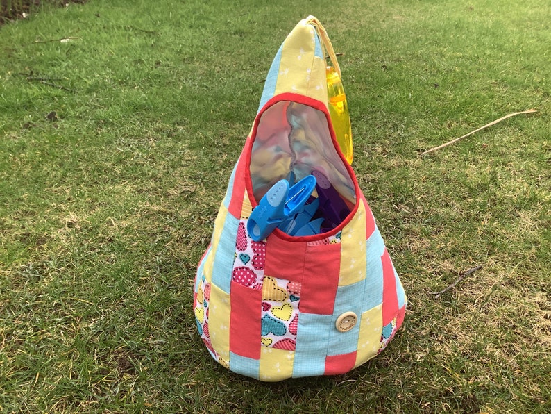 Swedish Peg Bag - Handmade Fabric Patchwork - Etsy