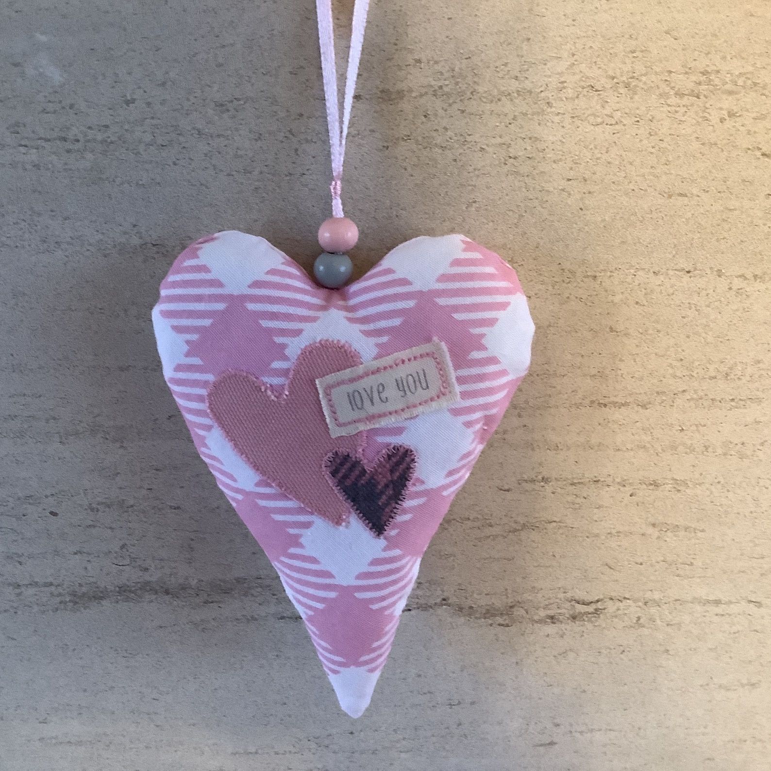 Handmade Fabric Hanging Hearts -birthday, Friend, New Home, Gift - Etsy