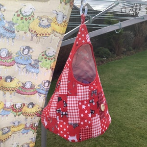 Swedish Peg Bag - Handmade Fabric Patchwork - Etsy UK