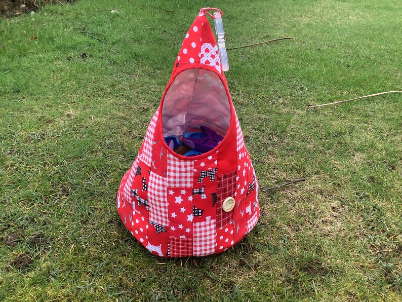 Swedish Peg Bag - Handmade Fabric Patchwork - Etsy UK