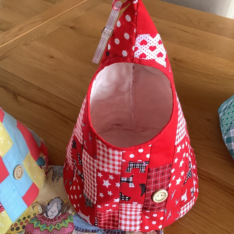 Swedish Peg Bag Handmade Fabric Patchwork - Etsy