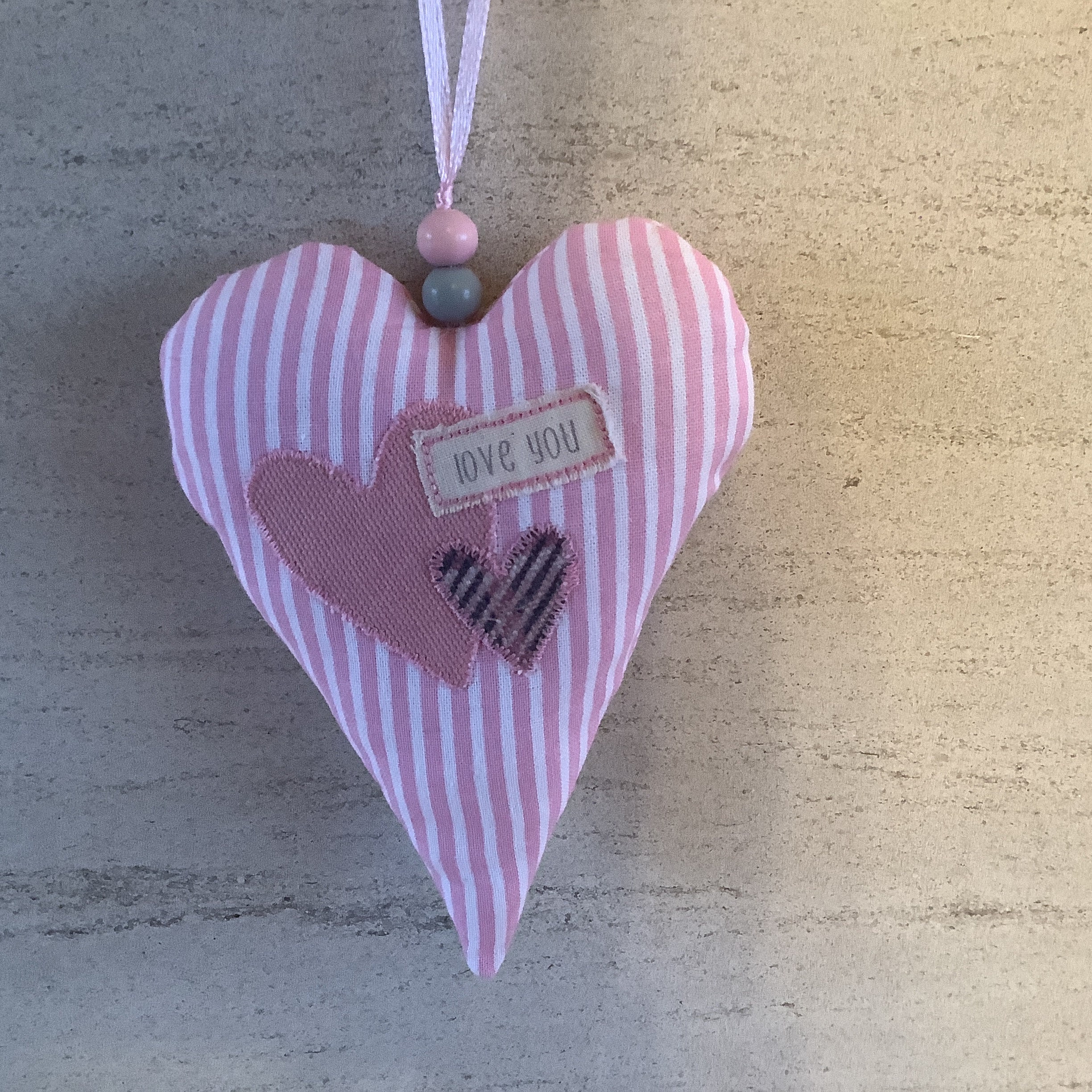 Handmade Fabric Hanging Hearts -birthday, Friend, New Home, Gift - Etsy
