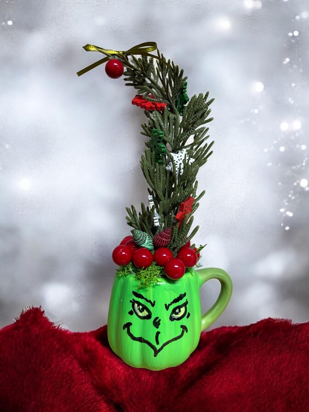 Grinch Stanky Christmas Tree Centerpiece, Grinch Gift for Collectors ...